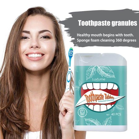 Activated Charcoal Whitening Toothpaste Tablets for Gently Removing ...