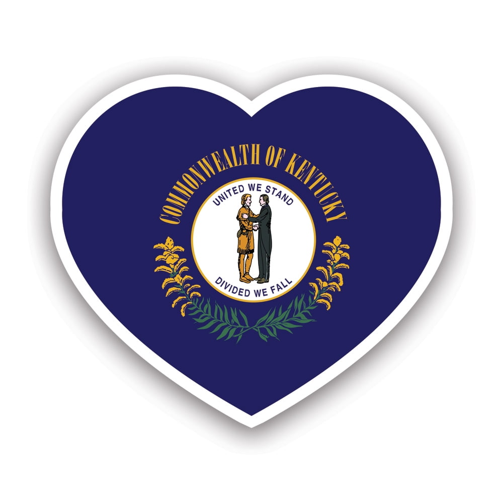 Kentucky Heart Sticker Decal - Self Adhesive Vinyl - Weatherproof ...