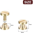 30Pack Brass Chicago Screws, 3x8mm Flat Head Screw Back Binding Post ...