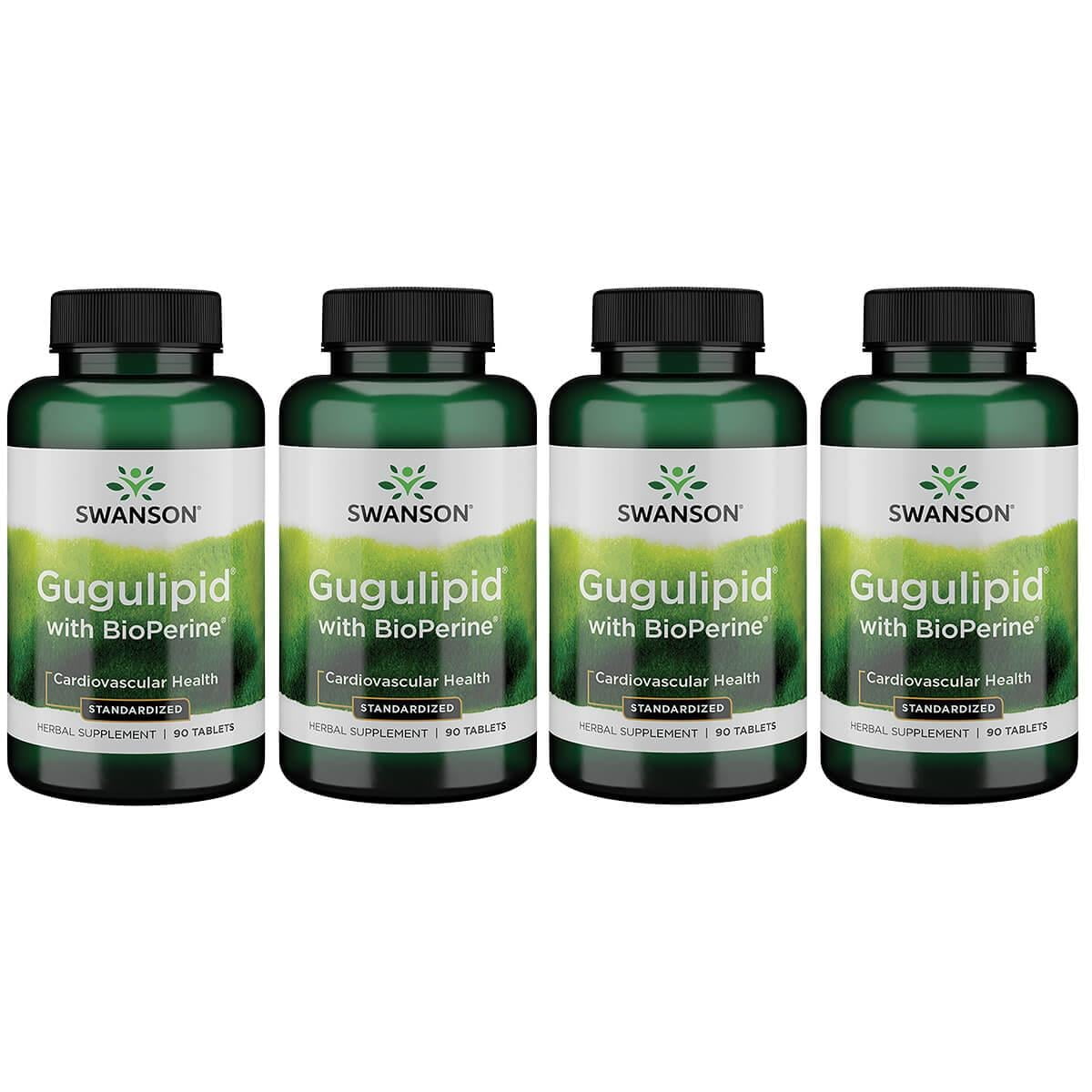 Swanson Gugulipid with Bioperine - Standardized 90 Tabs 4 Pack ...