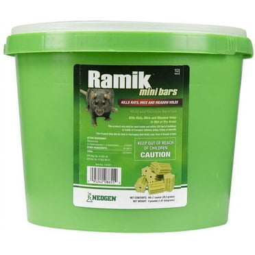 Neogen Ramik Green Pellet Bait Pack, Rat and Mouse Poison, 60-Pack ...