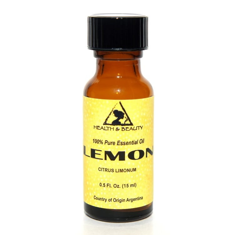 LEMON ESSENTIAL OIL AROMATHERAPY 100% PURE NATURAL GLASS BOTTLE 0.5 OZ ...