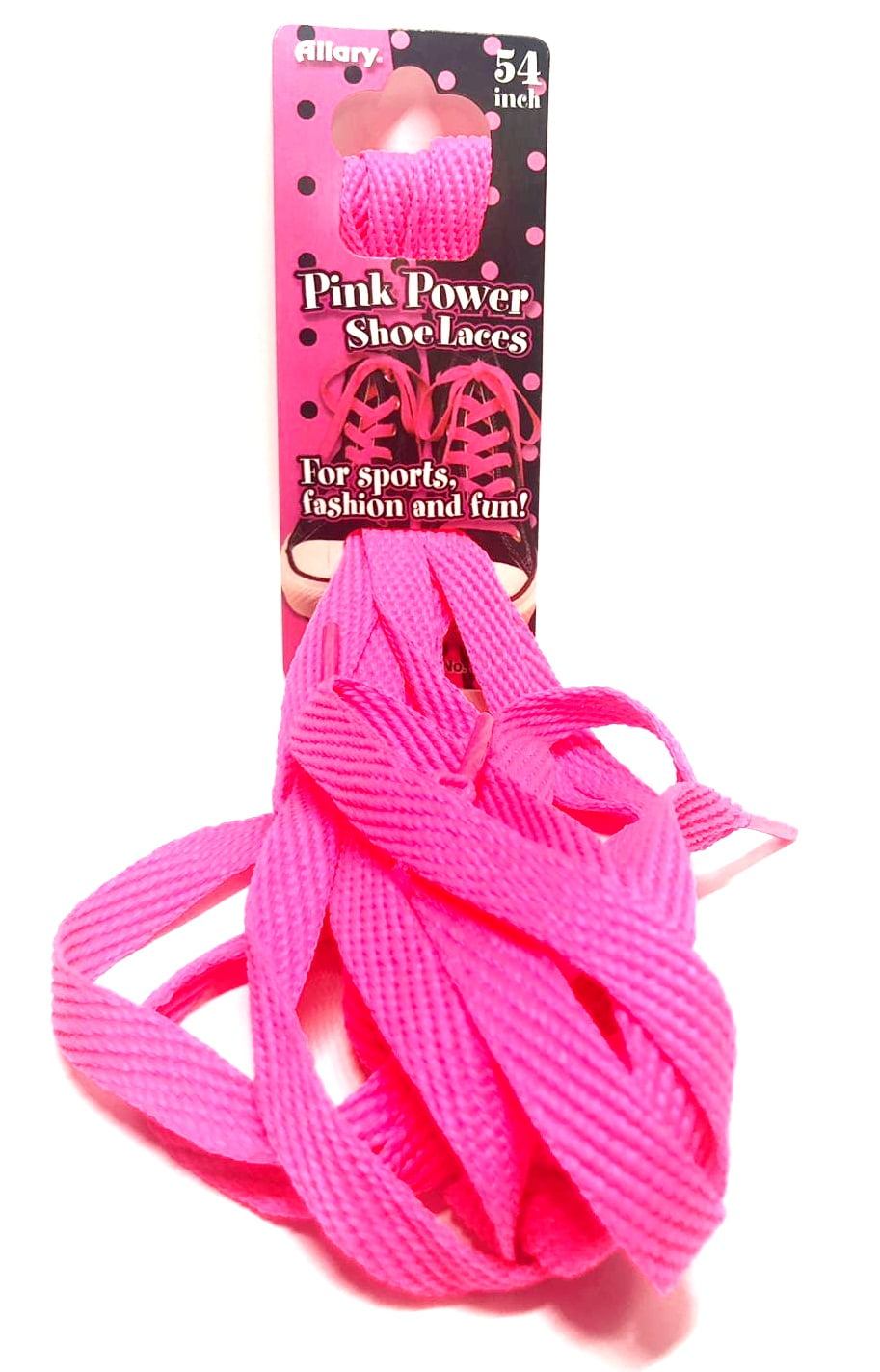 Lot of 4 Allary 54" Pink Power Shoe Laces, Flat Laces for Sports ...