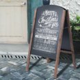 Costway 40'' Wood A-Frame Standing Chalkboard Sign Menu Board Sidewalk ...