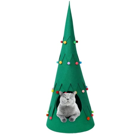 maskred Christmas Tree Cat House Cat Tent Cave Comfortable Durable Cat ...