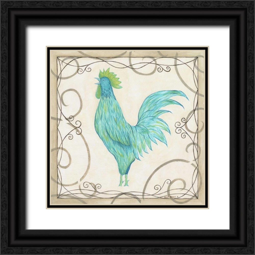 Shamp, Cindy 26x26 Black Ornate Wood Framed with Double Matting Museum ...