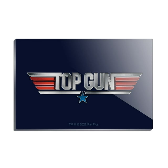 Top Gun Rendered Logo Rectangle Acrylic Fridge Refrigerator Magnet ...