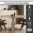 Hanover Cimarron Mango Wood 54-In. Round Pedestal Dining Table with ...