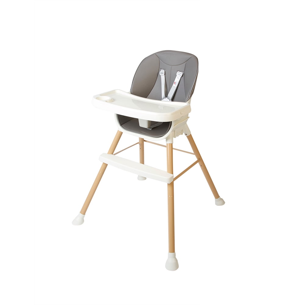 Silla alta MIMA Periquera de Madera con Cinturon de 5 Puntos y Bandeja ...