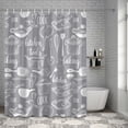 Bathroom Shower Curtain Farmhouse Cooking Tool Retro Waterproof Shower ...