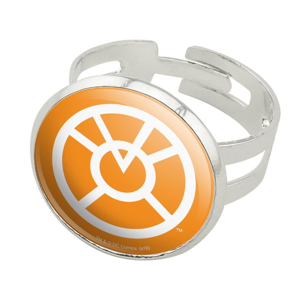 Green Lantern Blackest Night Orange Lantern Logo Silver Plated ...