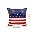 Bow Accent Red White Blue Patriotic Cushion Covers, 17.7 inch Holiday ...