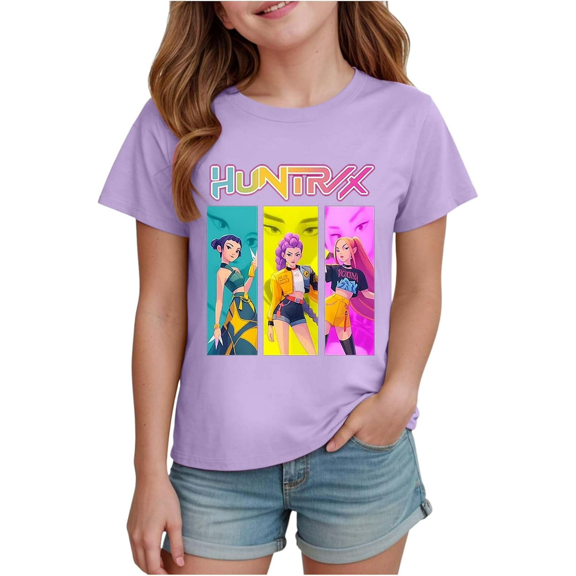 Click here for Boner K Pop Demon Shirt For Girls Cute Cartoon Gra... prices
