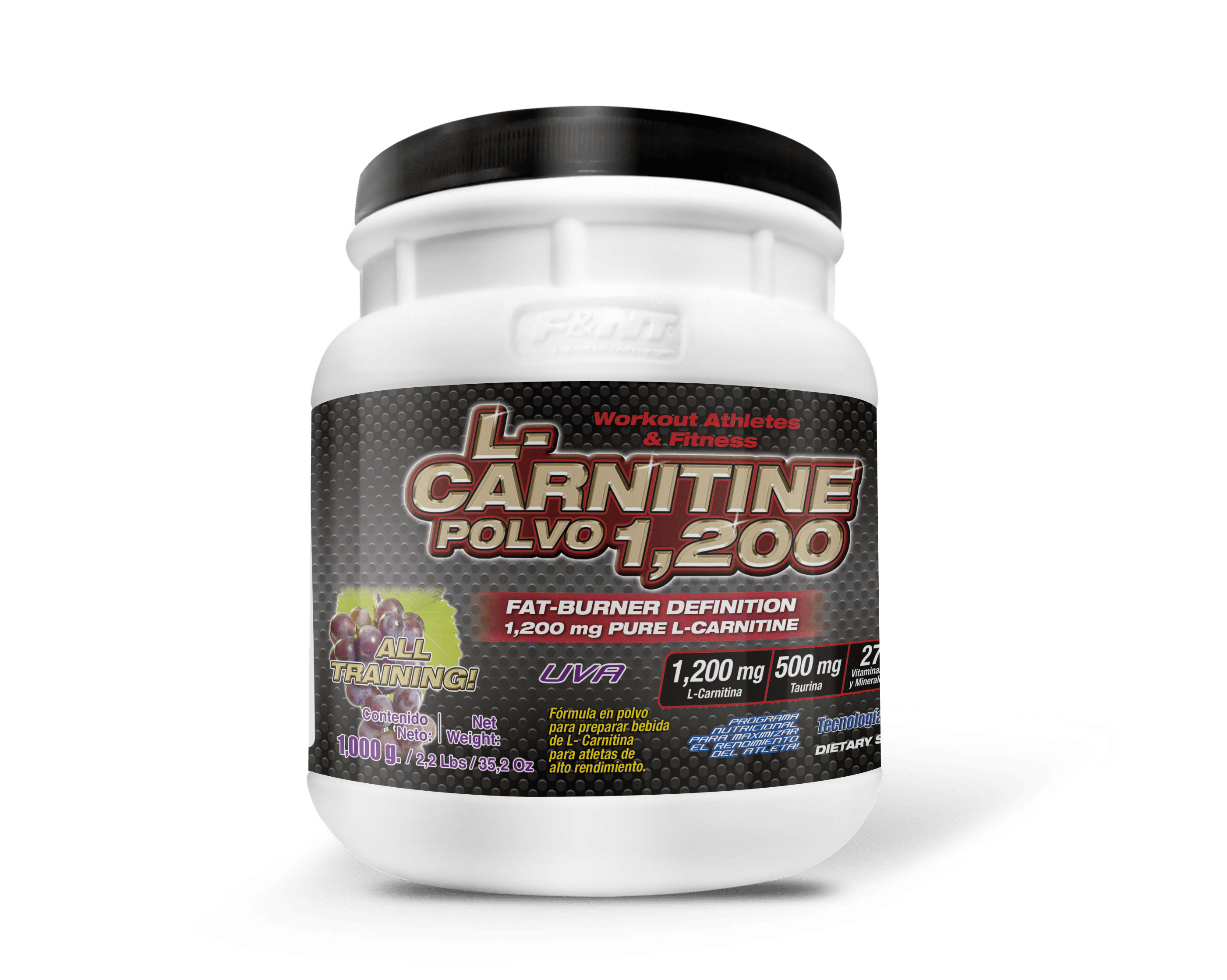 L-Carnitina F&nt 1,000 Gr 1,200 Mg en Polvo Sabor uva | Walmart en línea