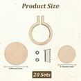 20Pcs Mini Embroidery Hoops Round Wooden Small Tiny Stitch Hoops ...