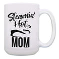 Thiswear Mothers Day Mug Steaming Hot Mom Ceramic 15oz Coffee Mug Mom
