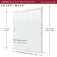 Craft + Main Lgrlsc6074-Cl Lagoon 74" High X 60" Wide Sliding Frameless ...