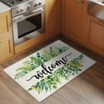 Area Rug 2x3ft Welcome Words on Retro Linen Area Rugs Washable Low Pile ...