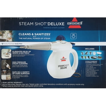 Bissell Steam Shot Deluxe Hand Held Hard Surface Steamer, White