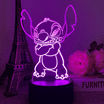 AVEKI Stitch Night Light, 3D Illusion LED Lamp, 16 Colors Changing ...