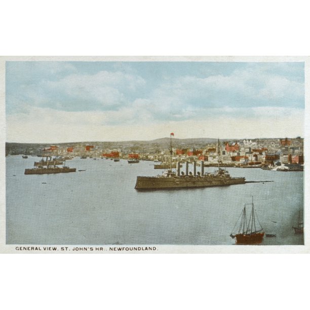 St. Johns - Newfoundland - View Of The Harbour Print By Mary Evans ...