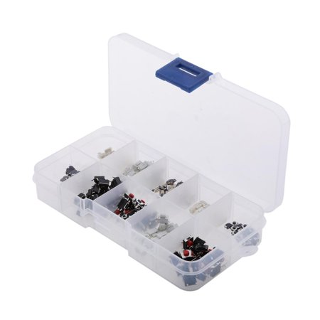 200 Pieces Universal 10- Sizes Tact Tactile Push Button Switch ...