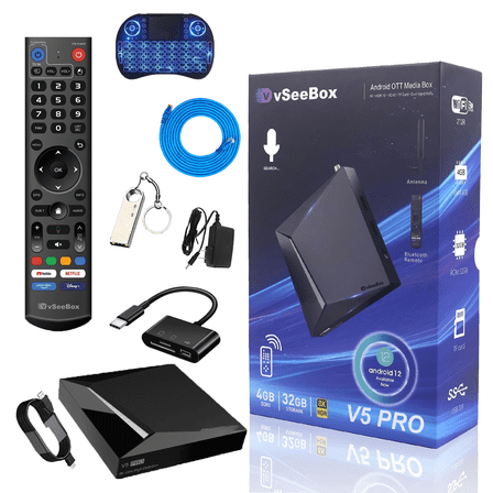 Vseebox V6 Plus with Accessory pack Version Voice Control,8K HDMI ...