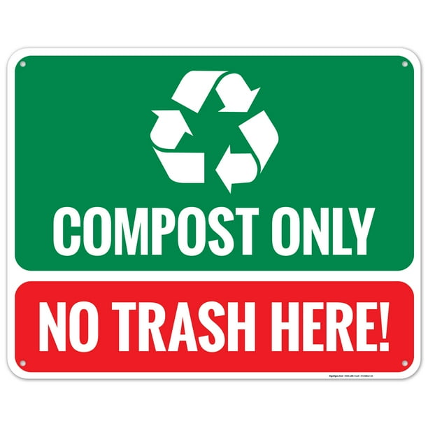 Compost Only No Trash Here Sign, - Walmart.com