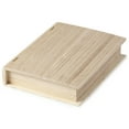 Make Market 9.75" Unfinished Wooden Book Box - Craft Unpainted Storage ...