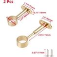 2 Pcs Curtain Rod Ceiling Mount Bracket Light Duty Rod Holders Brackets ...
