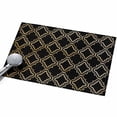 Abstract Geometric on Black Rectangle Area Rug 2x3ft,Living Room Rug ...