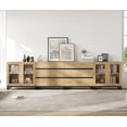 4 In 1 Multifunctional Chest of Drawers, Glass Door Dresser with 6 ...