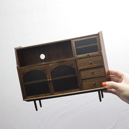 1:6 Miniature Sideboard Cabinet Mini Furniture Decor Model Miniature ...