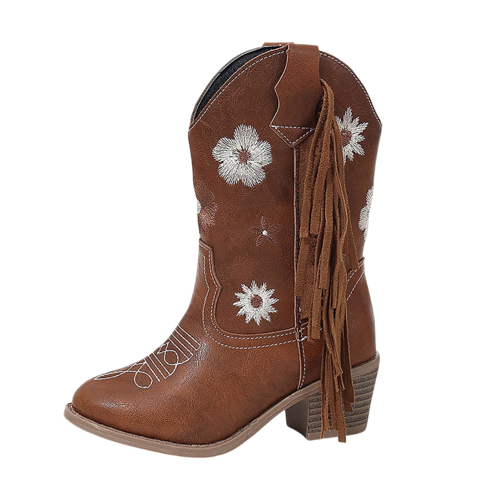 Click here for Liyamei Girls Boots Fashion Solid Color Leather Em... prices