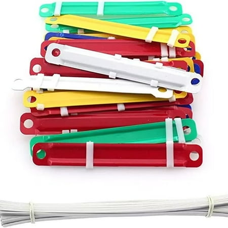 ShenMo 50 Pieces Plastic Clips Paper Organizer Binders, Archival Clips ...
