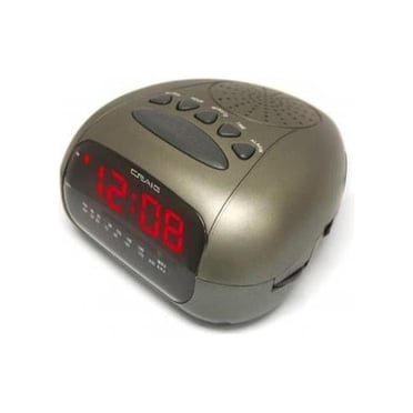 Craig CR45329B Dual Alarm Clock Digital PLL AM/FM Radio - Walmart.com