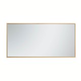 Metal frame rectangle mirror 18 inch in Brass - Walmart.com