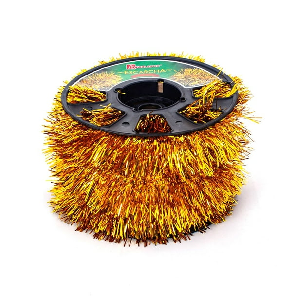 Rollo De Escarcha Navideña 20 Metros Boa Metálica Dorada NAVIPLASTIC ...