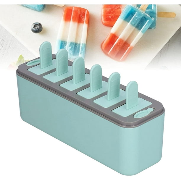 Popsicle Molds, 6Cavity Silicone Ice Cream Bar Molds With 20pcs Sticks ...