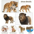 Toymany 8PCS 2-5" Plastic Jungle Animals Figure Playset Includes Baby Animals, Realistic Lion ...