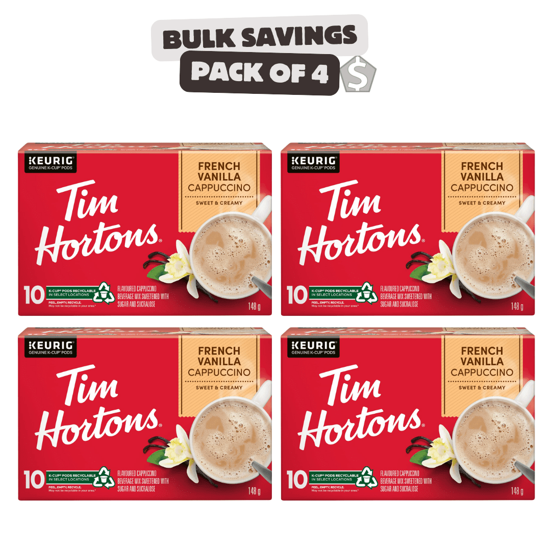 Pack of 4 - Tim Hortons French Vanilla Cappuccino Flavoured Coffee ...
