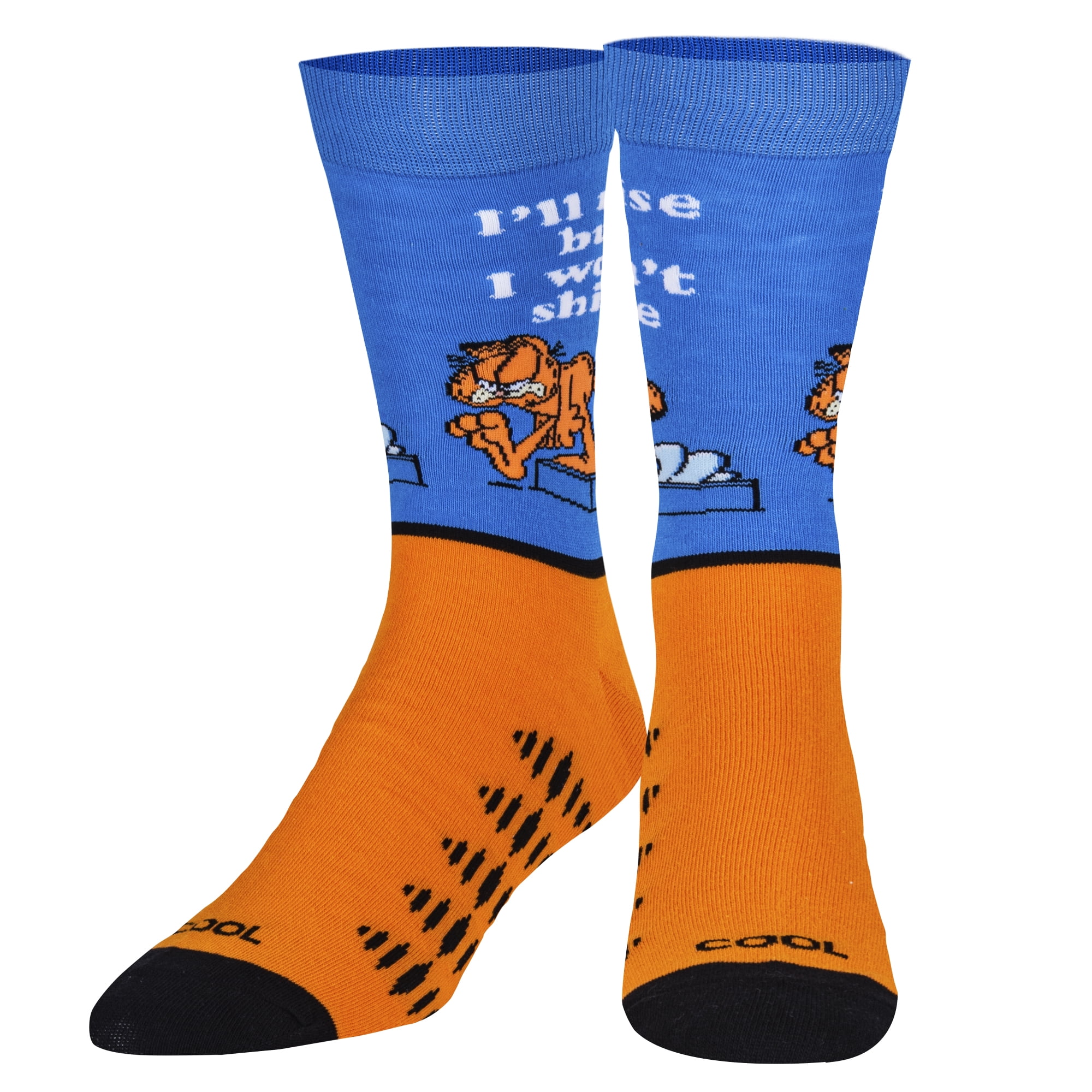 Cool Socks, Garfield Cartoon Character Men's Fun Novelty Crew Socks ...