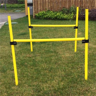 PawHut Dog Agility Training Equipment W/ Weave Poles, Adjustable Hurdle ...