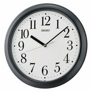 Seiko 12 inch Business Analog Wall Clock, Black, Round, Traditional ...