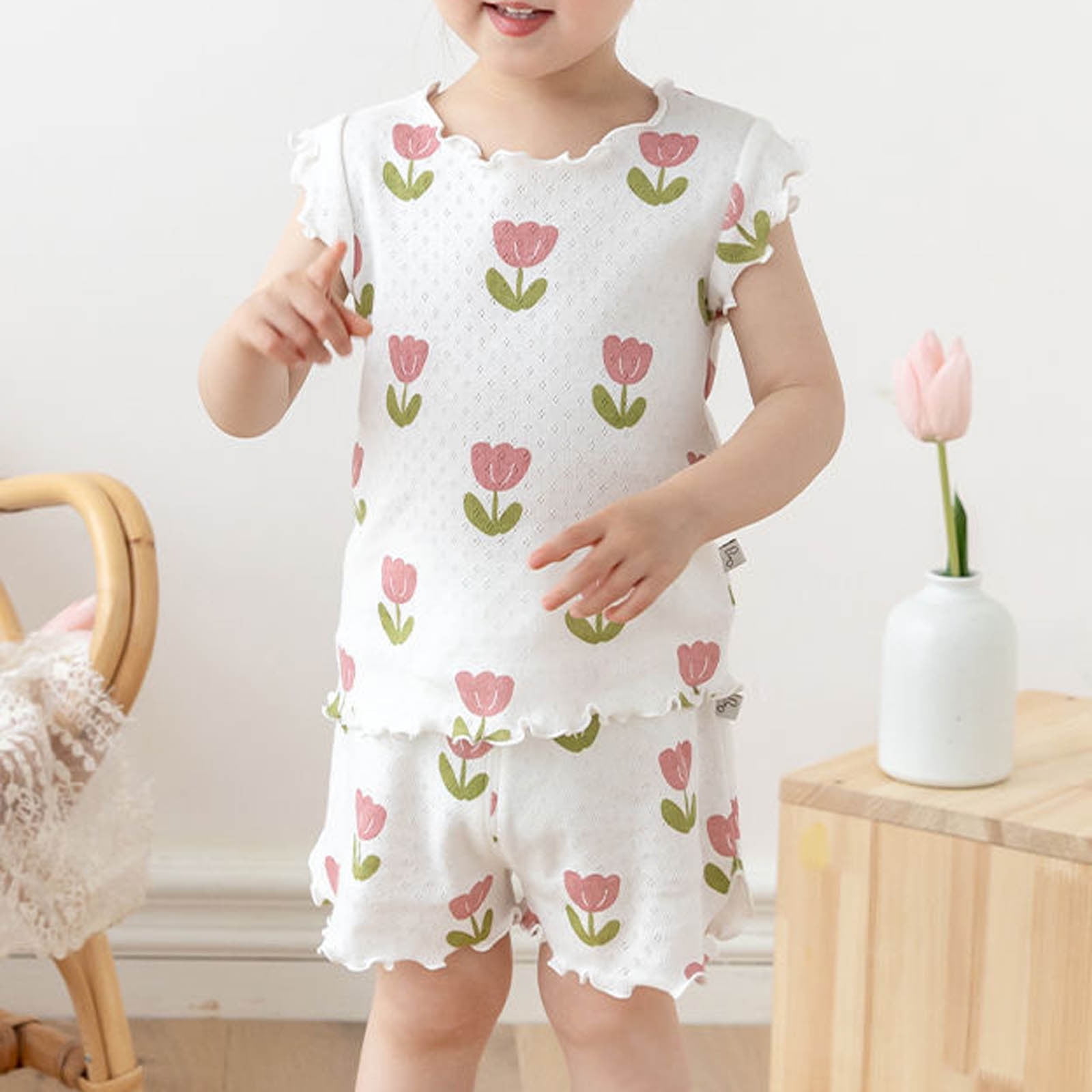 Amzcrzy Ensembles de Pyjamas pour Tout-Petits 2-9 Ans Pyjamas en Coton ...