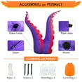 DeeKom 6FT Halloween Inflatable Octopus Tentacles Decoration with 36 ...