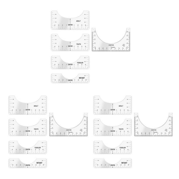 tssuouriy 5 Pieces T-Shirt Neckline Ruler Clothes Center Design Pattern ...