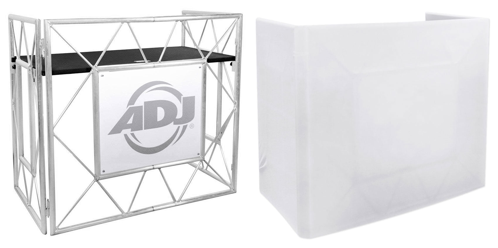 American DJ Pro Event Table II Foldable Metal DJ Booth Truss Facade ...