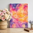 Canvas Wall Art Abstract Cosmos Canvas Art Print Clouds Star Pink ...