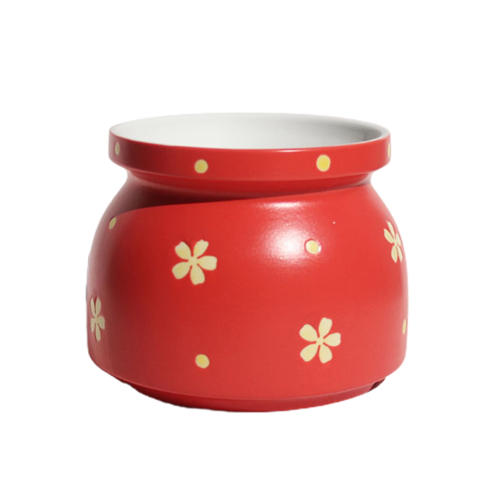 Ceramic Floral Flower Pot Succulent Planter With Hole Garden Bonsai ...